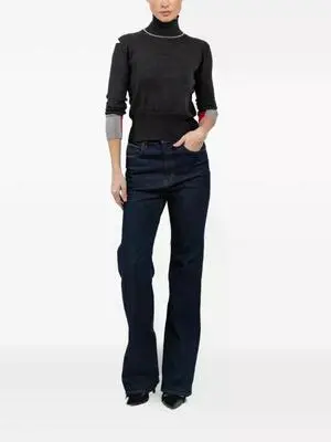 SHIRO SAKAI Roll-neck Colourblock Top