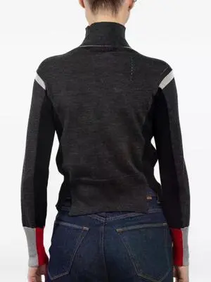 SHIRO SAKAI Roll-neck Colourblock Top
