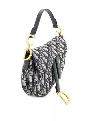 Dior Saddle Handbag Oblique Canvas Mini Shoulder Bag - Blue