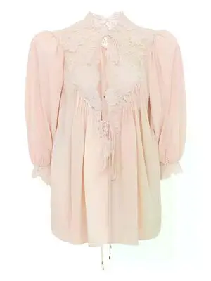 Chloé Lace-trim Blouse - Neutrals