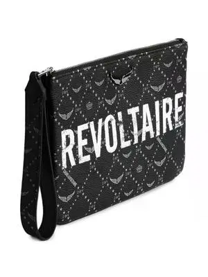 Zadig&Voltaire Z Revoltiare Wallet With All-over Graphic Print - Black