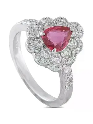 LB EXCLUSIVE Diamond And Ruby Ring - Silver