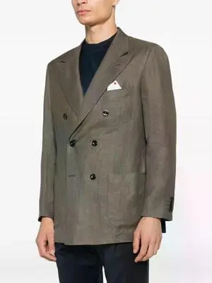 Kiton Double-breasted Pocket Blazer