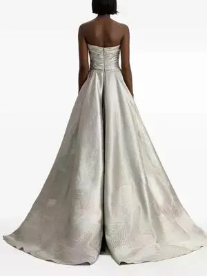 GEMY MAALOUF Strapless Beaded Corset Gown
