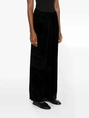 TOTEME Geometric-pattern Trousers - Black