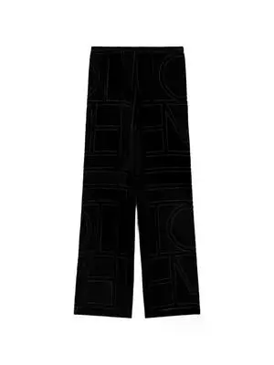 TOTEME Geometric-pattern Trousers - Black