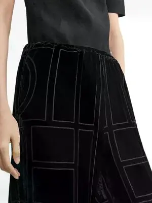 TOTEME Geometric-pattern Trousers - Black