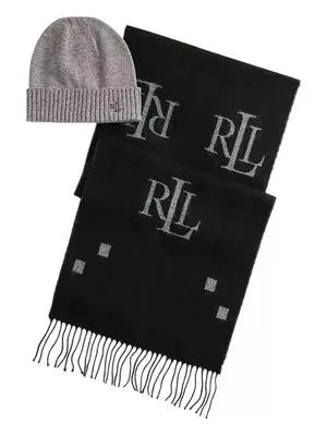 Ralph Lauren Logo-print Fringed Scarf - Grey