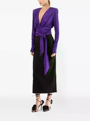 Alexandre Vauthier V-neck Tie Top