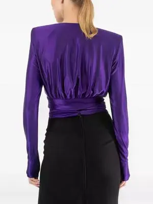 Alexandre Vauthier V-neck Tie Top