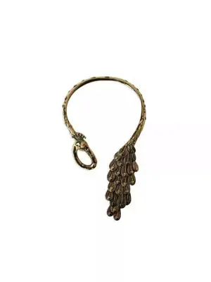 Chloé Feather And Bird Motif Necklace - Gold