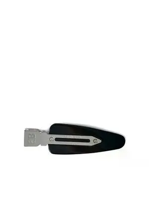 Balenciaga Engraved Logo Hair Clips - Black
