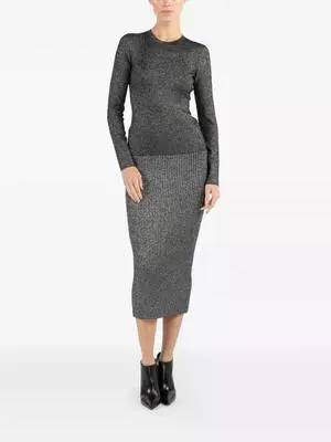 Michael Kors Ribbed Knit Midi Skirt