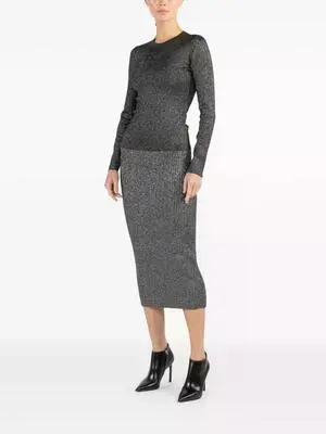 Michael Kors Ribbed Knit Midi Skirt