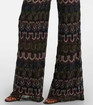 Missoni Intarsia Lame Flared Pants