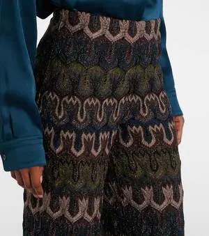 Missoni Intarsia Lame Flared Pants