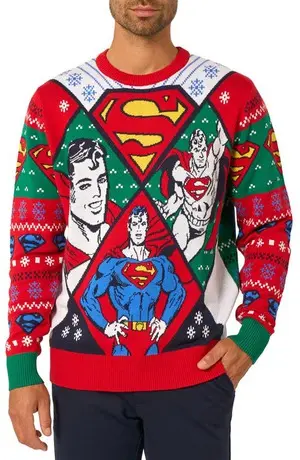 Opposuits Superman Christmas Sweater
