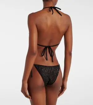 Missoni Wave Halterneck Lamé One-piece Swimsuit