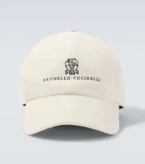 Brunello Cucinelli Logo Baseball Cap White