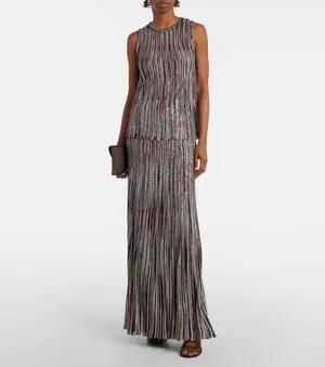 Missoni Striped Lamé Maxi Skirt