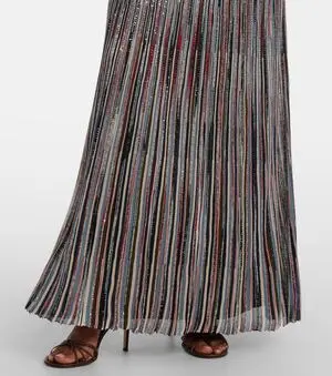 Missoni Striped Lamé Maxi Skirt