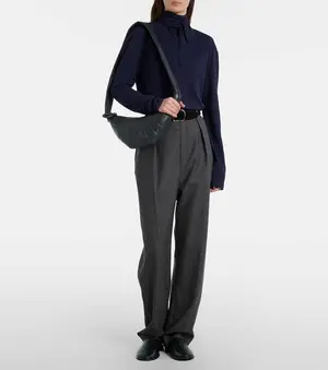 LEMAIRE Small Leather Shoulder Bag - Blue