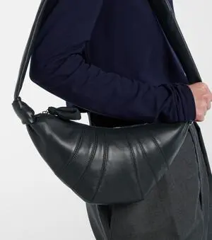 LEMAIRE Small Leather Shoulder Bag - Blue