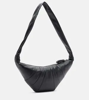 LEMAIRE Croissant Medium Leather Bag - Black