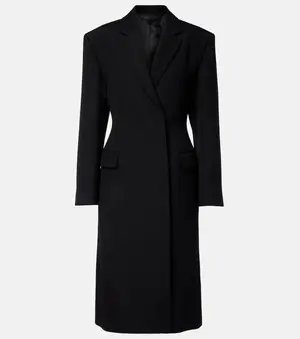 Acne Studios Double-breasted Peplum Wool Coat