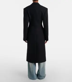 Acne Studios Double-breasted Peplum Wool Coat