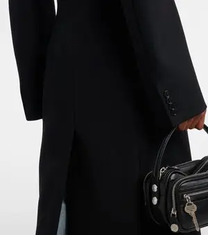 Acne Studios Double-breasted Peplum Wool Coat