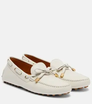 TOD'S Gommino Leather Driving Shoes - White