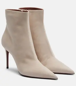 Paris Texas Vera 85 Suede Ankle Boots - Grey