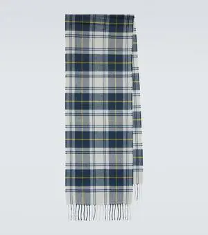 Dunhill Tartan Cashmere Scarf - Blue