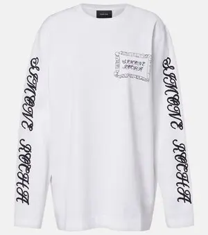 Simone Rocha Printed Cotton Jersey Top - White