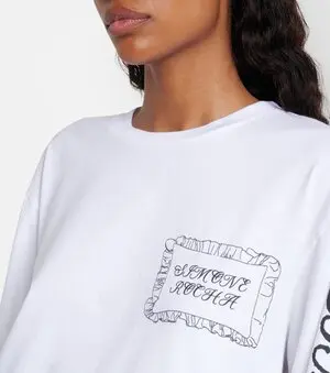 Simone Rocha Printed Cotton Jersey Top - White