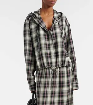 Acne Studios Checked Cropped Overshirt