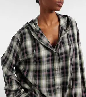 Acne Studios Checked Cropped Overshirt