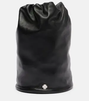 THE ROW Astra Leather Pouch - Black