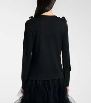 Simone Rocha Bow-detail Jersey Top