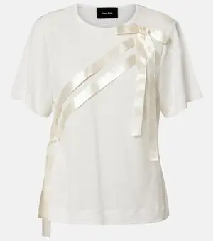 Simone Rocha Bow-detail Jersey T-shirt - White
