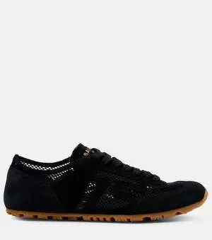 Balmain Runner Suede-trimmed Sneakers