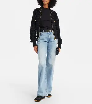 Balmain Runner Suede-trimmed Sneakers - Black