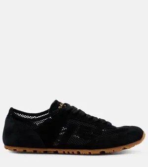 Balmain Runner Suede-trimmed Sneakers - Black