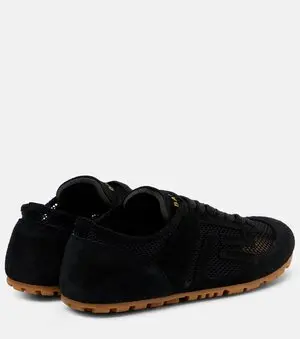Balmain Runner Suede-trimmed Sneakers - Black