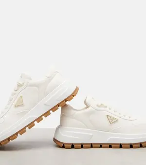 Prada Prax 01 Leather Sneakers - White