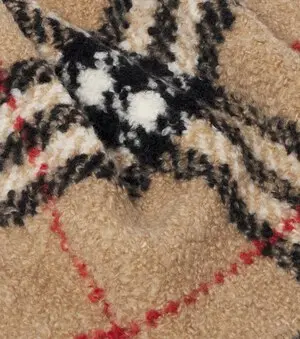 Burberry Check Alpaca And Wool Bouclé Scarf - Beige
