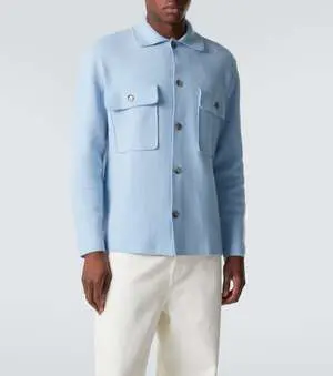 ALLUDE Wool And Cashmere Overshirt - Grey