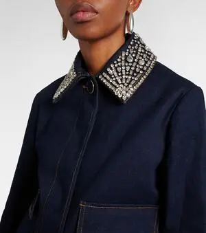 Veronica Beard Barrington Embellished Denim Jacket