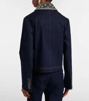 Veronica Beard Barrington Embellished Denim Jacket